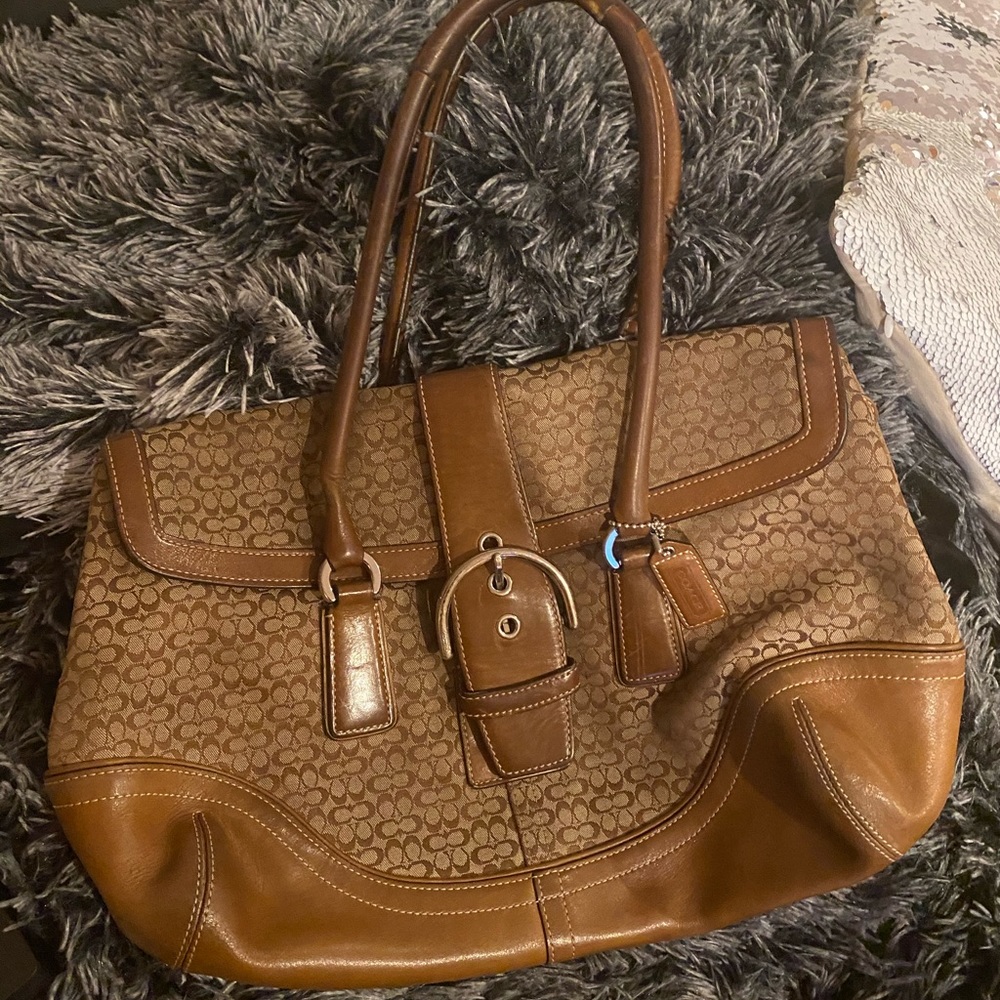 Coach Monogram Shoulder Bag - Gem